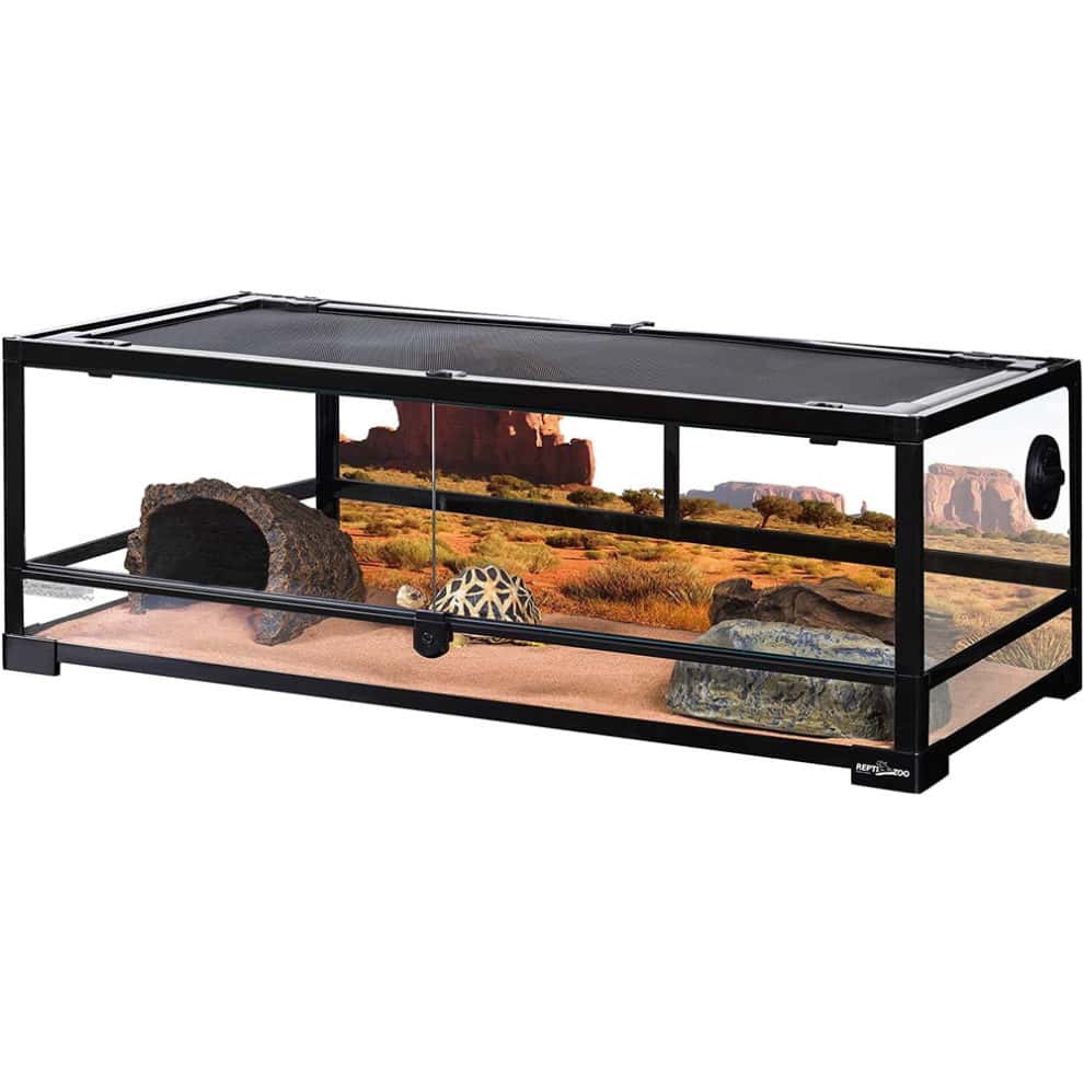 Reptizoo - Reptile Glass Terrarium - 36x18x12'' - Underground Reptiles