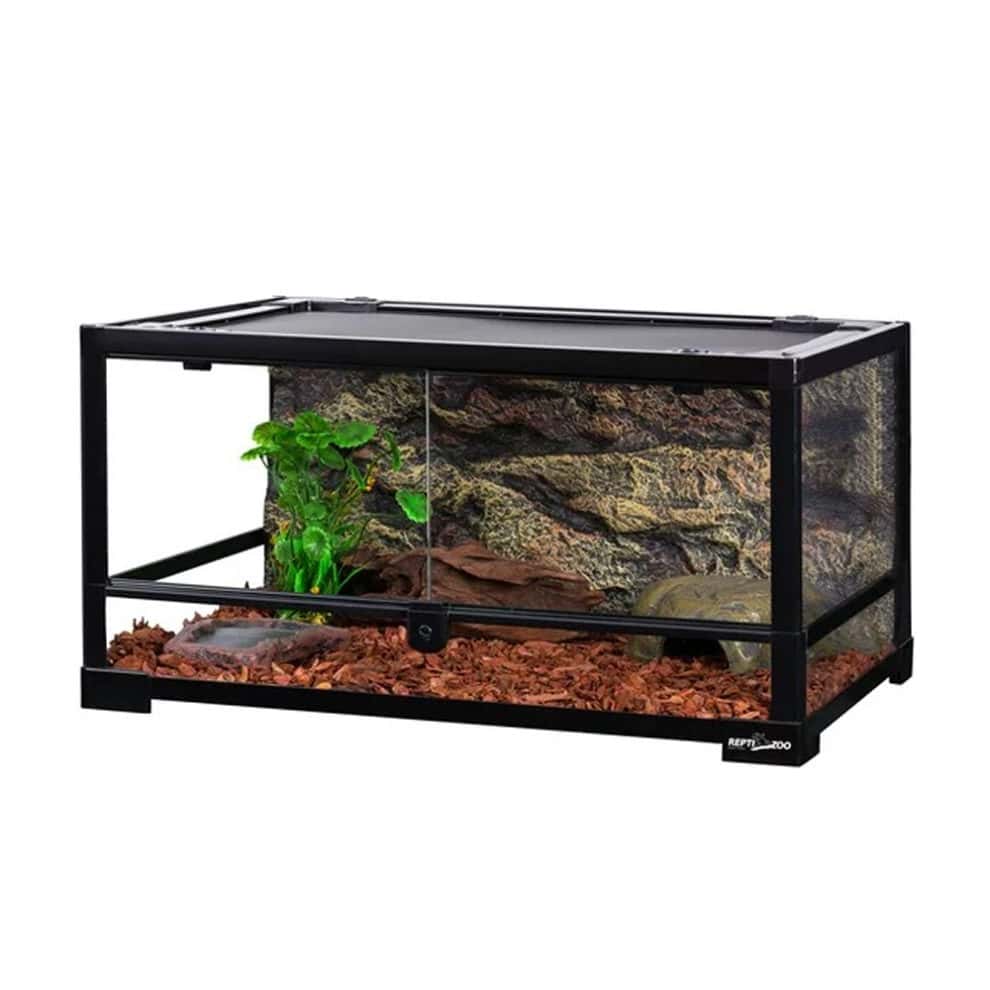 Reptizoo - Reptile Glass Terrarium - 24x18x12'' - Underground Reptiles