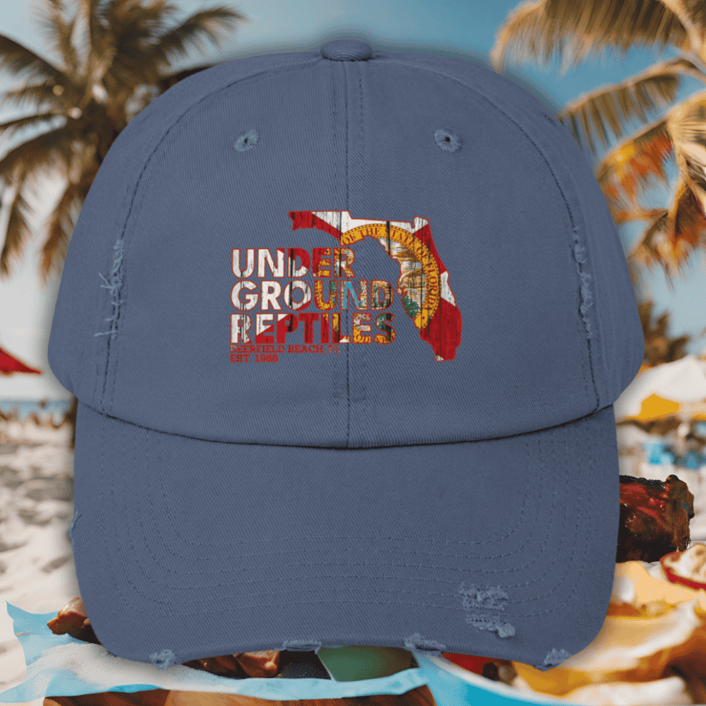 Florida Flag Distressed Hat - Underground Reptiles
